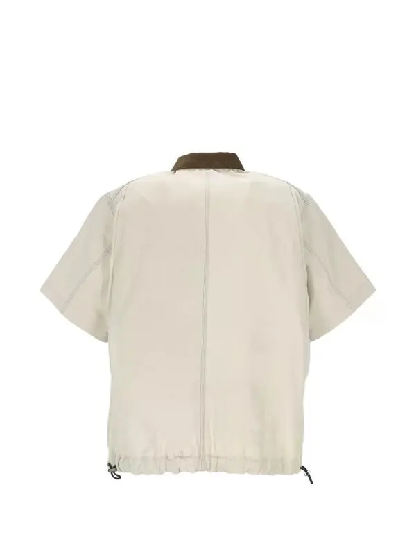 Sacai X Carhartt Wip Duck Corduroy-collar Shirt - Neutrals