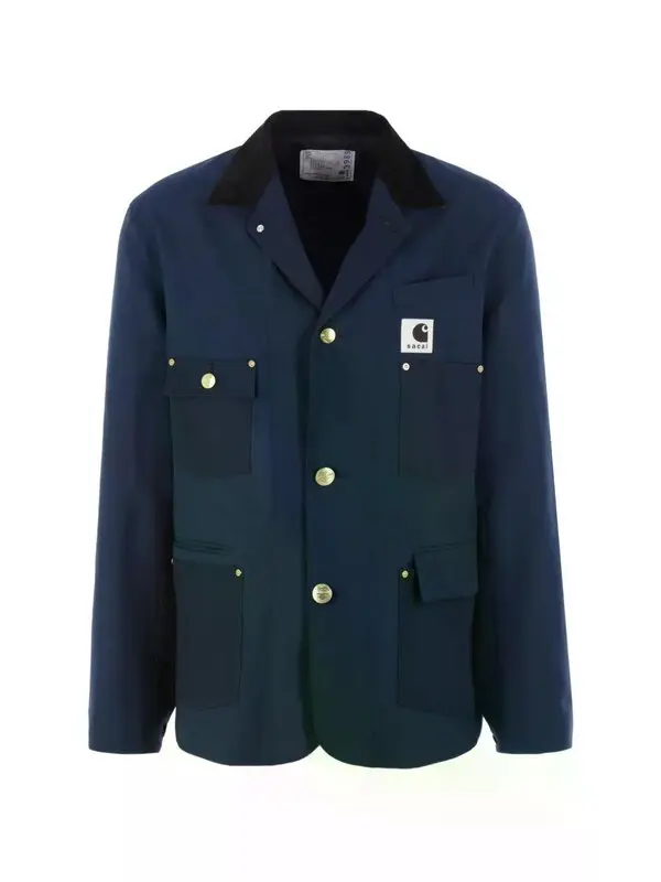 Sacai X Carhartt Wip Corduroy Collar Pocket Jacket - Blue