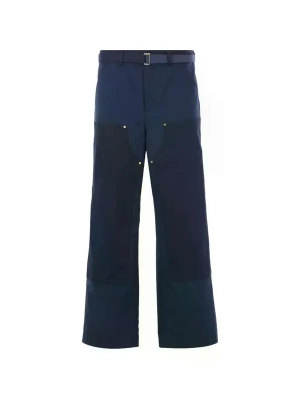 Sacai X Carhartt Wip Belt Loop Patch Trousers - Blue
