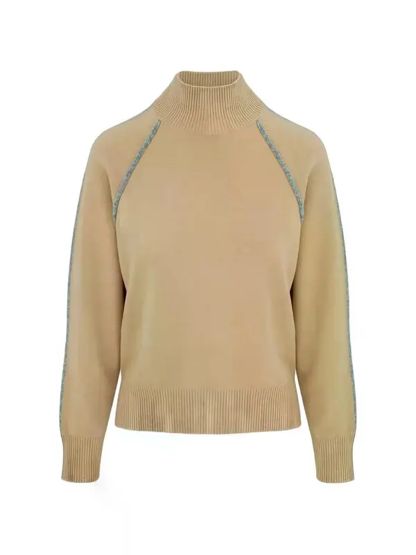 Lorena Antoniazzi Ribbed Funnel Neck Sweater - Neutrals