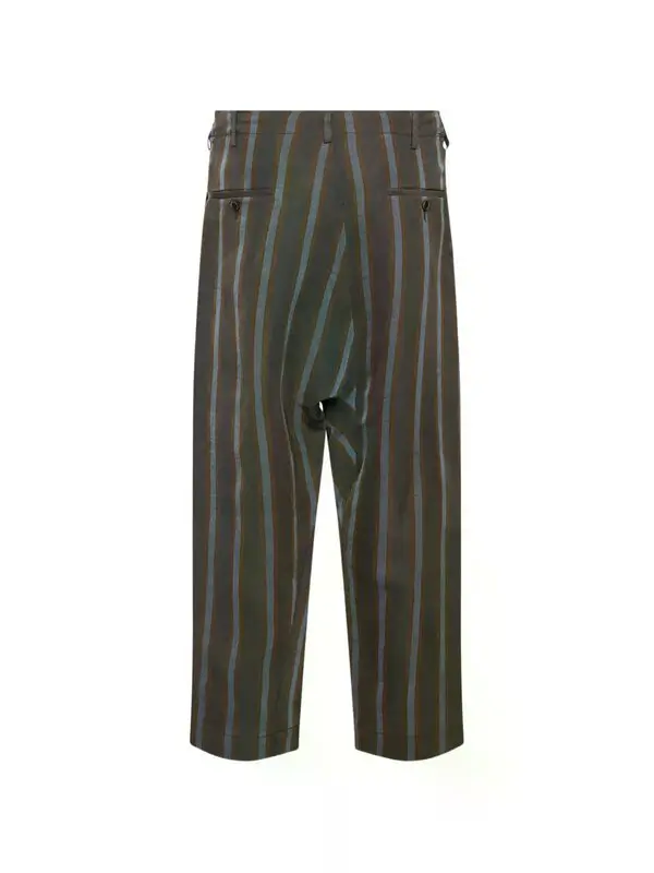 UMA WANG Striped Drawstring Trousers