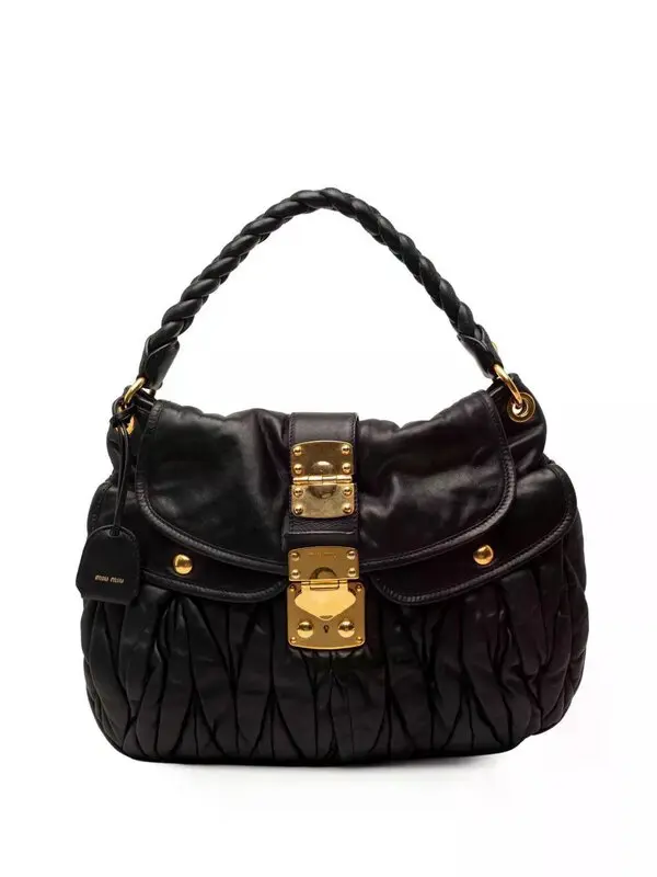 Miu Miu Matelasse Nappa Coffer Satchel - Black