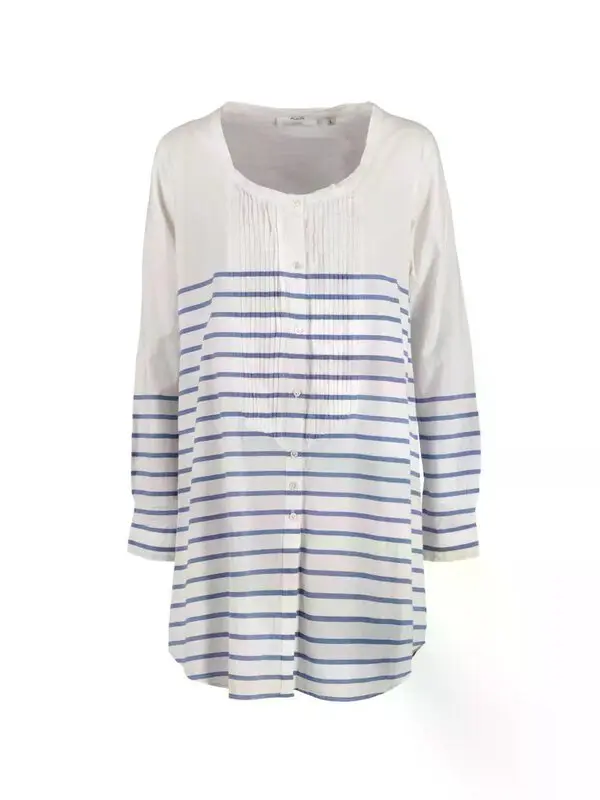 AGLINI Striped Shirt Dress - White