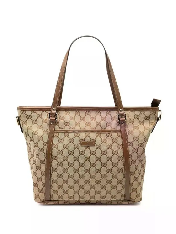Gucci 2000-2015 Gg Canvas Convertible Joy Tote Satchel - Brown