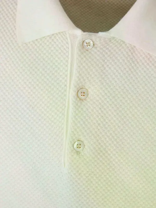 Canali Textured Polo Shirt - Neutrals