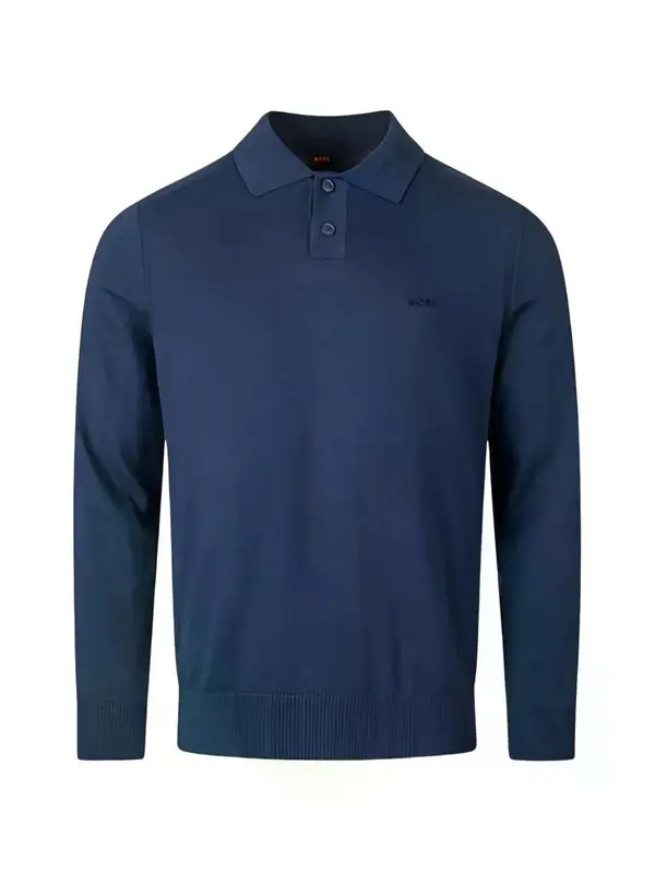 BOSS Button Polo Sweater - Blue