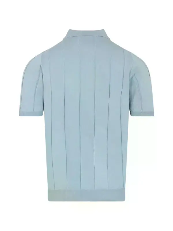 Kiton Vertical Stripe Polo Shirt
