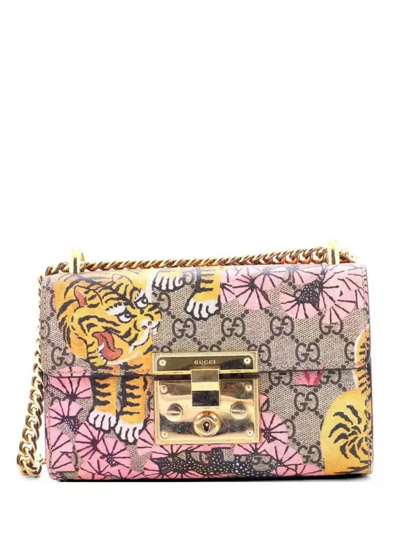 Gucci Padlock Bengal Print Gg Coated Canvas Small Shoulder Bag - Multicolour