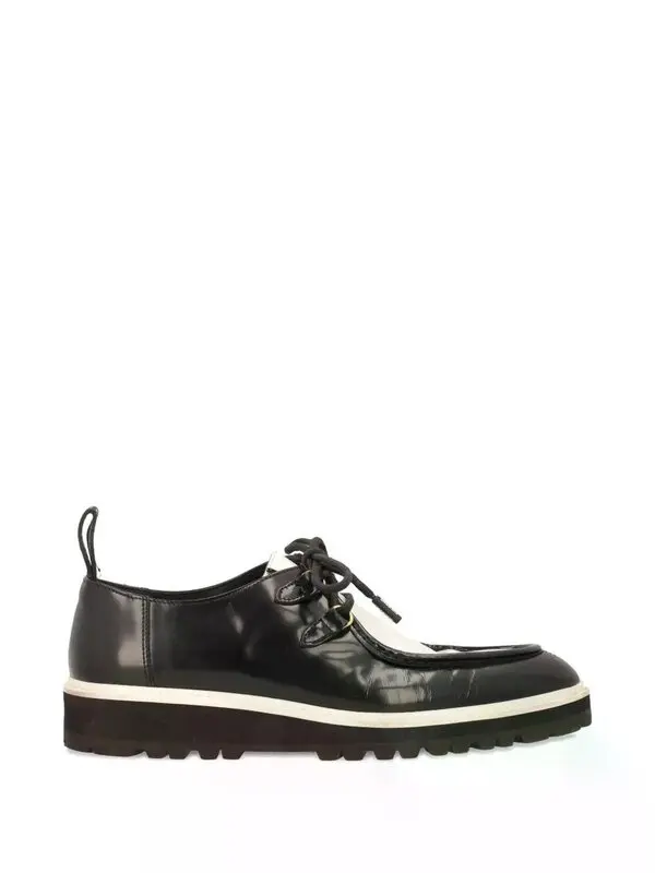 Moschino Panelled Lace-up Shoes - Black