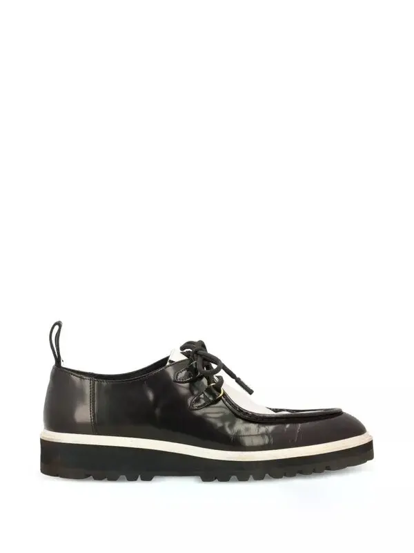 Moschino Panelled Lace-up Shoes - Black