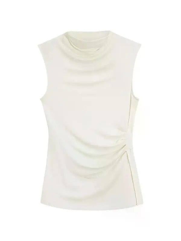 BOSS Cowl-neck Sleeveless Top