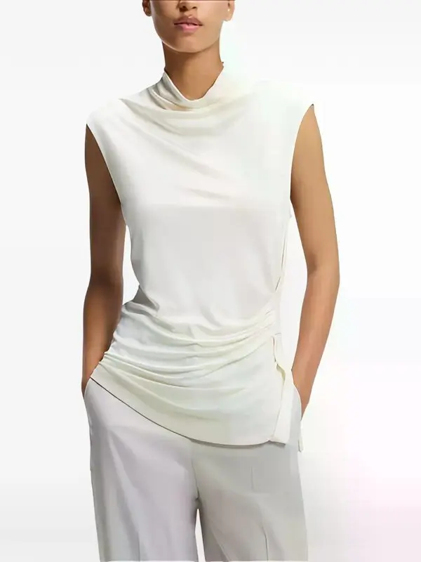 BOSS Cowl-neck Sleeveless Top