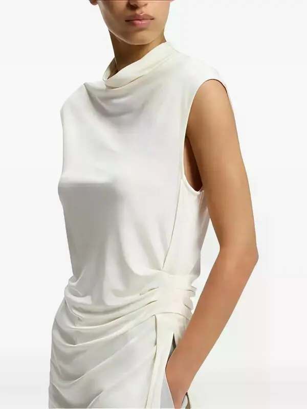 BOSS Cowl-neck Sleeveless Top