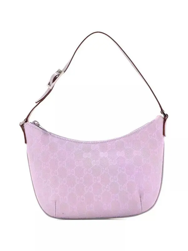 Gucci Vintage Pochette Shoulder Bag Gg Canvas - Purple