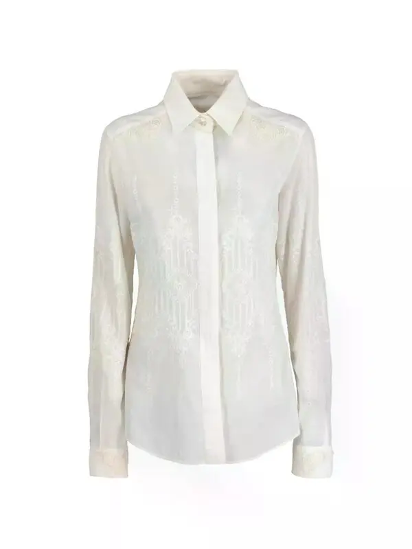 Dolce & Gabbana Embroidered Lace Shirt - Neutrals