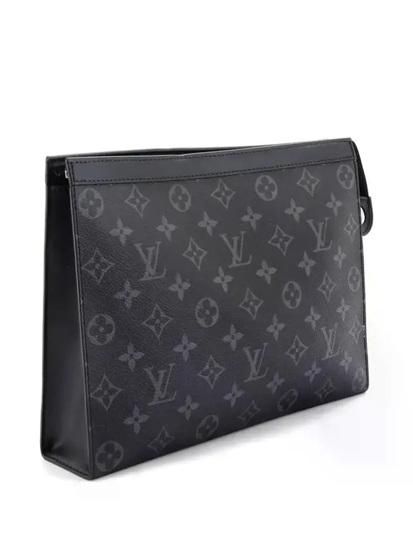 LOUIS VUITTON Pochette Voyage Monogram Eclipse Canvas Mm Clutch - Black
