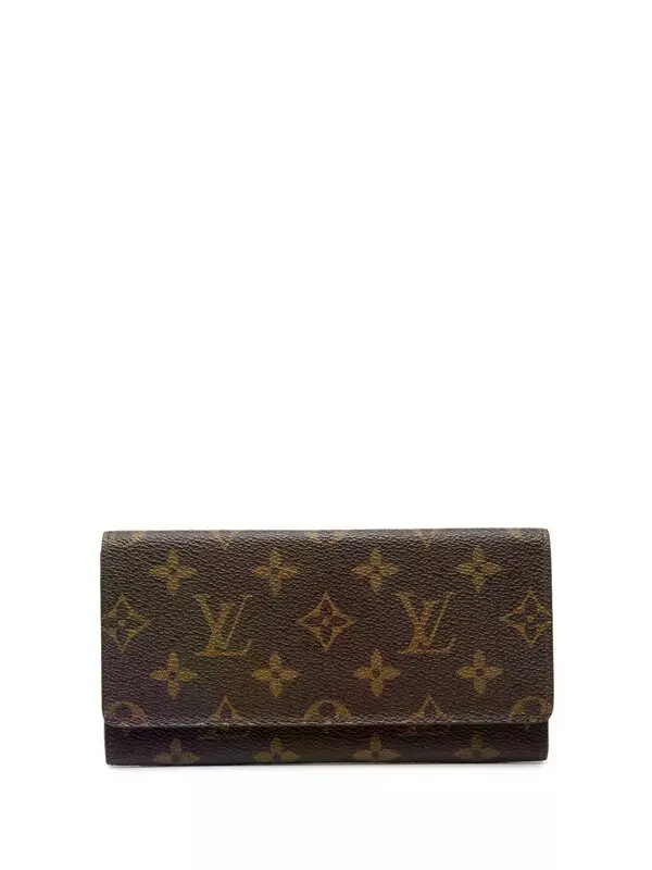LOUIS VUITTON 1991 Monogram Portefeuille Sarah Wallet Long Wallets - Brown