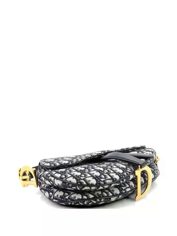 Dior Saddle Oblique Canvas Shoulder Bag - Blue