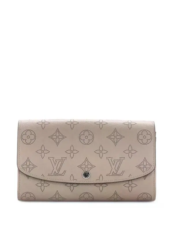 LOUIS VUITTON Iris Wallet Nm Mahina Leather Small Wallets - Neutrals