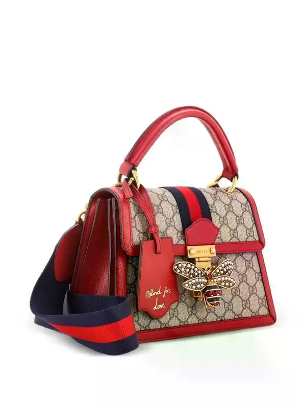 Gucci Queen Margaret Top Handle Gg Coated Canvas Satchel - Brown