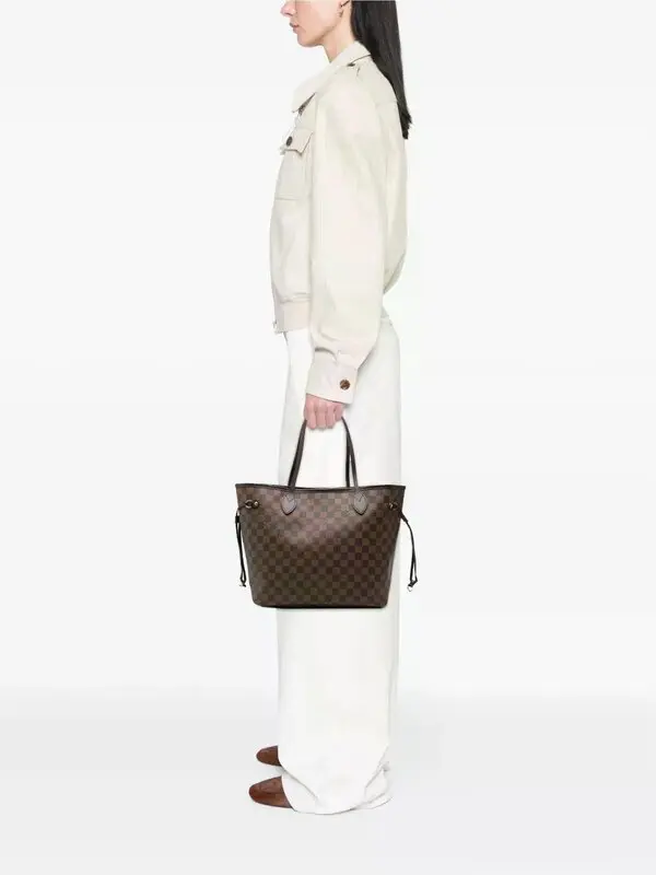 LOUIS VUITTON 2009 Damier Ebene Neverfull Mm Tote Bag - Brown