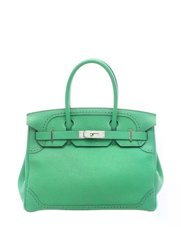 Hermès 2015 Togo Ghillies Birkin 30 Handbag - Green
