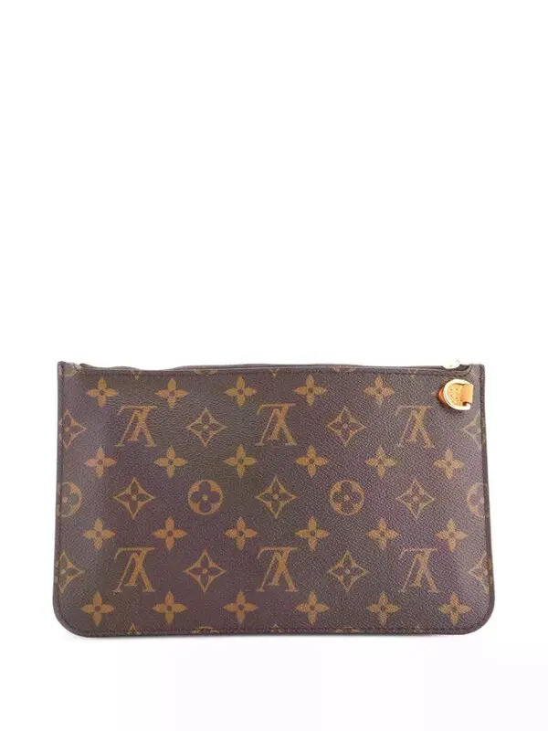 LOUIS VUITTON Neverfull Pochette Monogram Canvas Large Pouch - Brown
