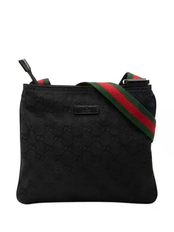 Gucci 2000-2015 Gg Canvas Web Crossbody Bag - Black