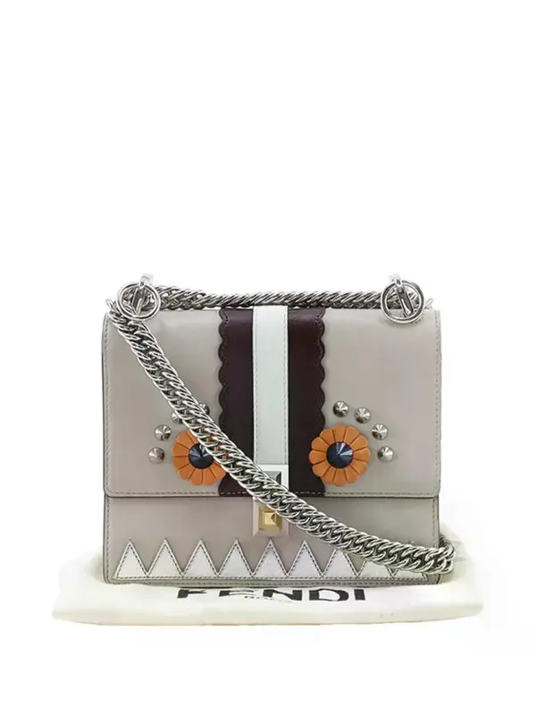 Fendi Vitello Liberty Lucido Catalan Small Mirror Hypnoteyes Studded Kan I Crossbody Bag