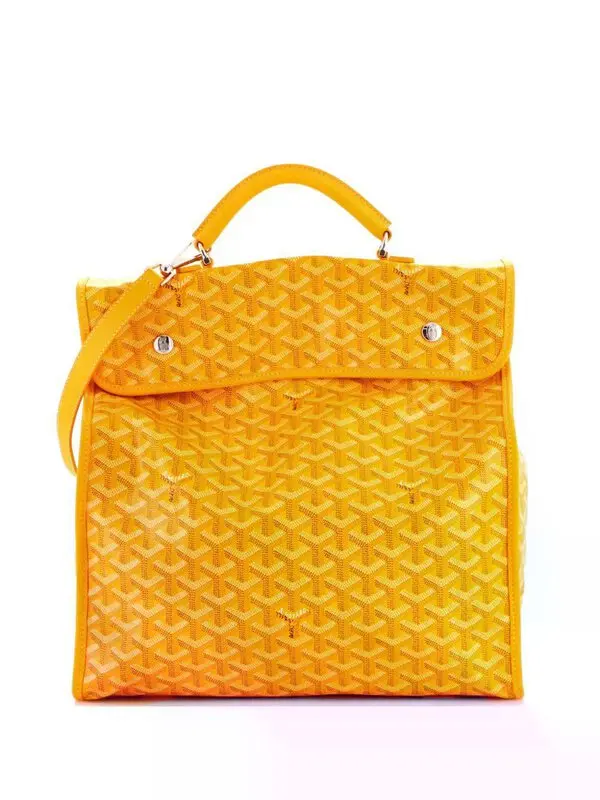 Goyard Saint Leger Briefcase Coated Canvas Backpack - Yellow