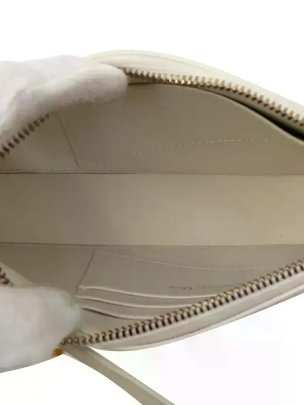 Dior 2023 Goatskin Saddle Rodeo Pouch - White