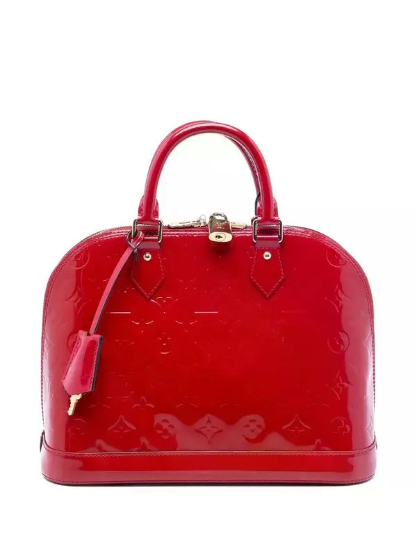 LOUIS VUITTON 2012 Monogram Vernis Alma Pm Handbag - Red