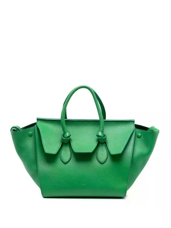 Celine 2012-2018 Small Crisped Calfskin Tie Knot Handbag - Green