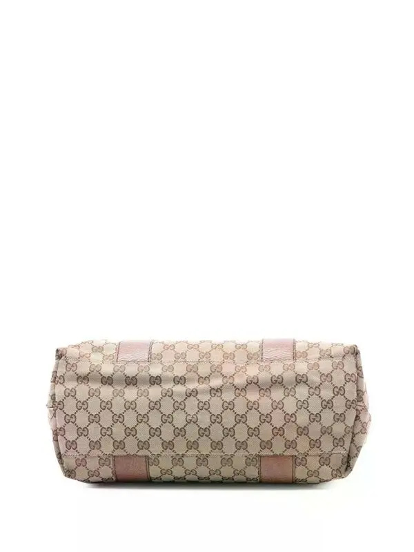 Gucci Gg Canvas Bamboo Libeccio Tote Bag - Brown