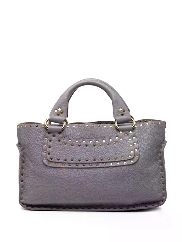 Celine 20th Century Studded Calfskin Boogie Handbag - Purple