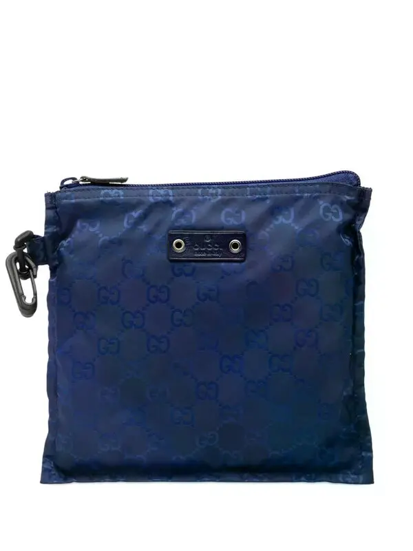 Gucci 2016-2026 Gg Nylon Pouch - Blue
