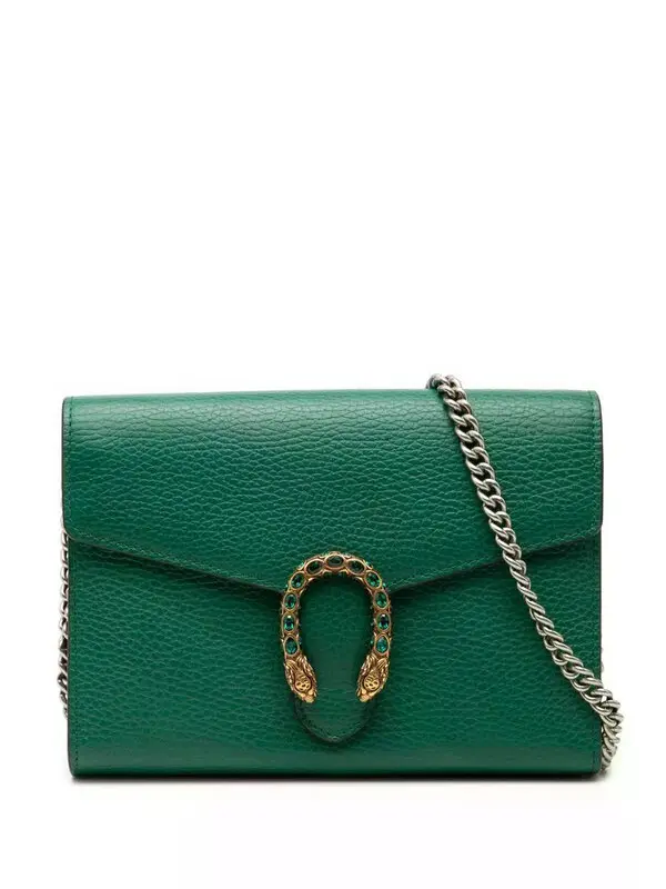 Gucci 2016-2026 Leather Dionysus Wallet On Chain Crossbody Bag - Green