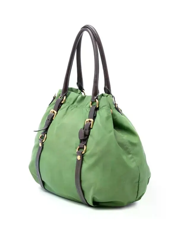 Prada Tessuto Canapa Logo Satchel - Brown