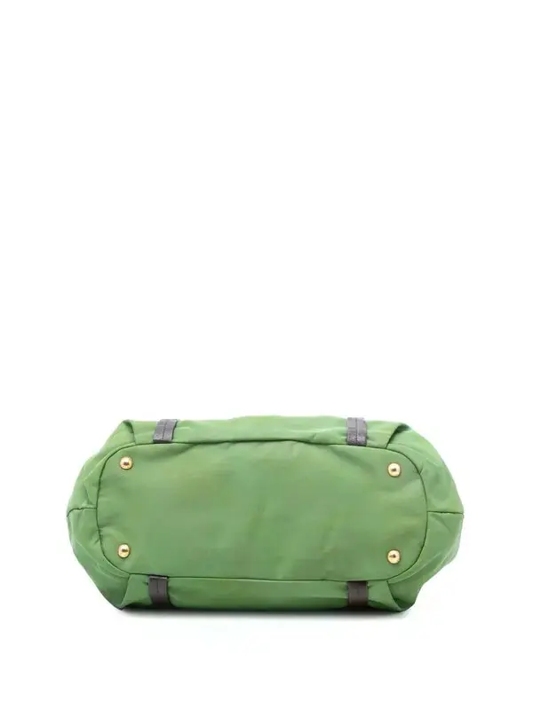 Prada Tessuto Canapa Logo Satchel - Brown
