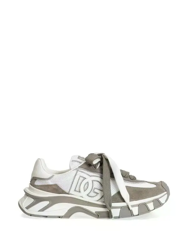 Dolce & Gabbana Dg Country Road Nylon And Calfskin Sneakers - White