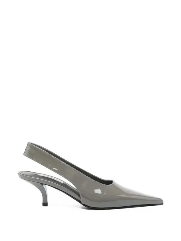 TOTEME Pointed-toe Slingback Pumps - Grey