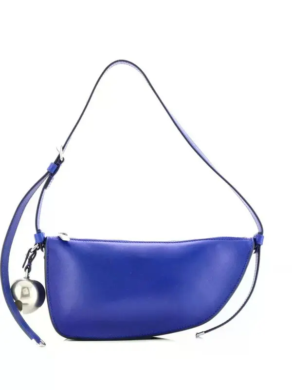 Burberry Shield Sling Shoulder Bag Leather Mini Crossbody Bag - Blue