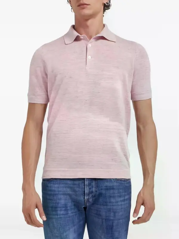 Brunello Cucinelli Buttoned Polo Shirt - Pink