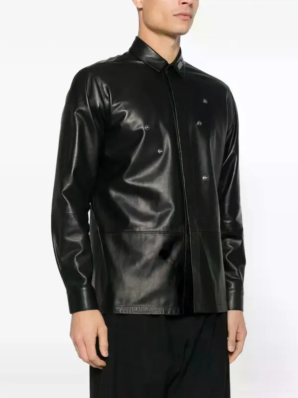 HELIOT EMIL Buttoned Leather Shirt
