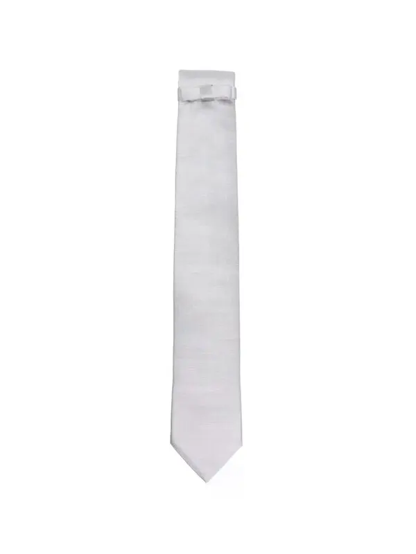 Givenchy Plain Bow-detail Tie - Grey
