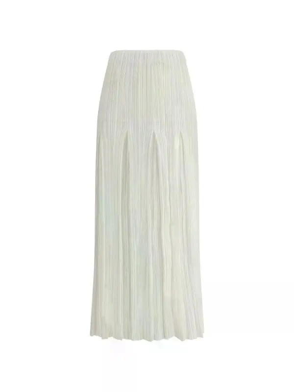 GONGDID DESIGN Pleated Maxi Skirt - Neutrals