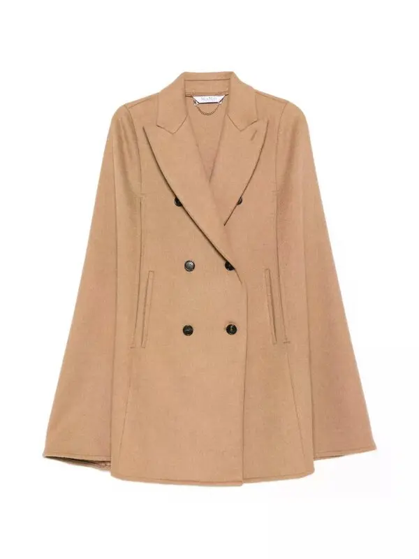Max Mara Pordoi Double-breasted Cape - Brown