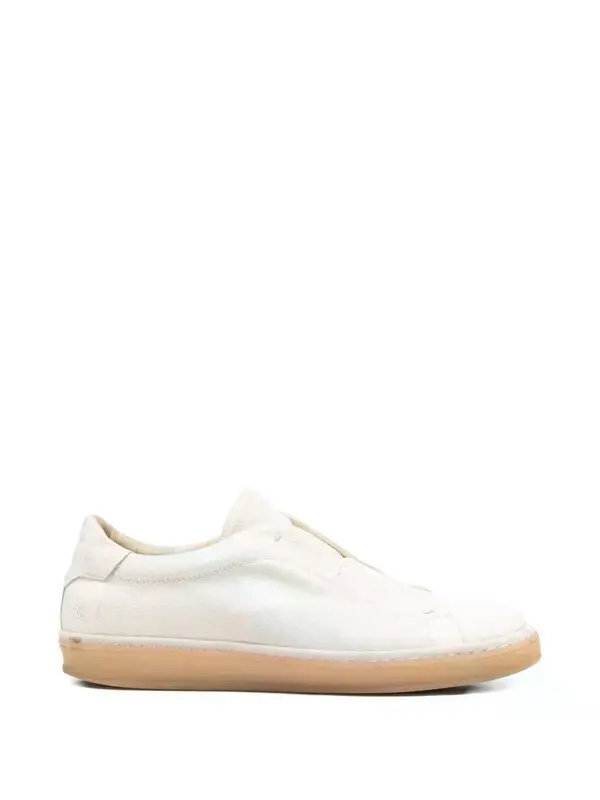Eleventy Slip-on Leather Sneakers - Neutrals