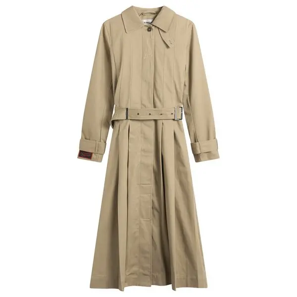 DAMSON MADDER Sofia Pleated Trench Coat - Stone