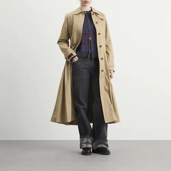 DAMSON MADDER Sofia Pleated Trench Coat